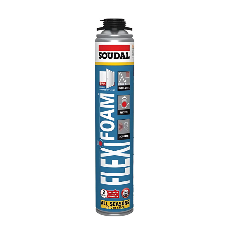 Soudal Gun Grade Flexible Insulation Foam 12x750ml Aerosol - Blue Soudal Gun Grade Flexible Insulation Foam 12x750ml Aerosol - Blue